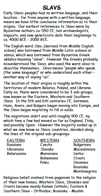 Slavs – Folkdance Footnotes