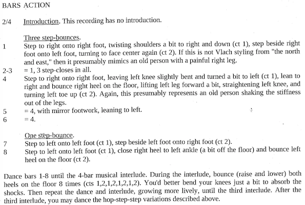 Vlaško kolo (L*) (Stara Vlajna) – Serbia – Folkdance Footnotes