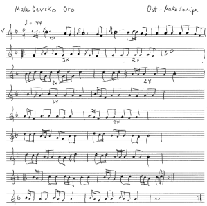 Maleševsko oro – Sheet Music and Chords – Folkdance Footnotes